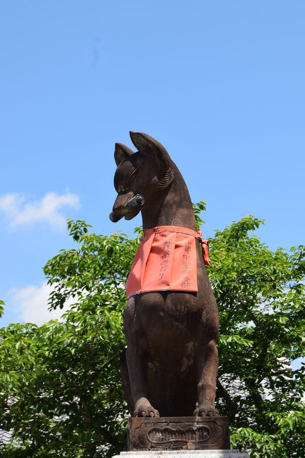 Fox temple stock image. Image of statue, japan, temple - 98505071