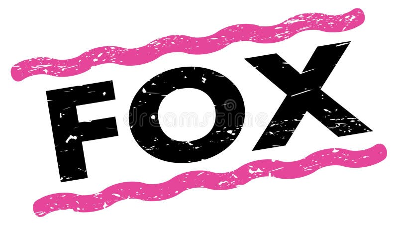 FOX Text on Pink-black Lines Stamp Sign Stock Illustration ...