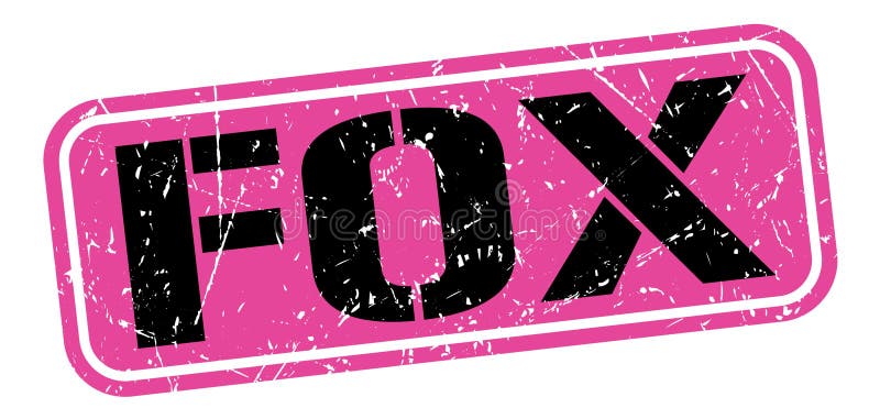FOX Text Written on Pink-black Stamp Sign Stock Illustration ...