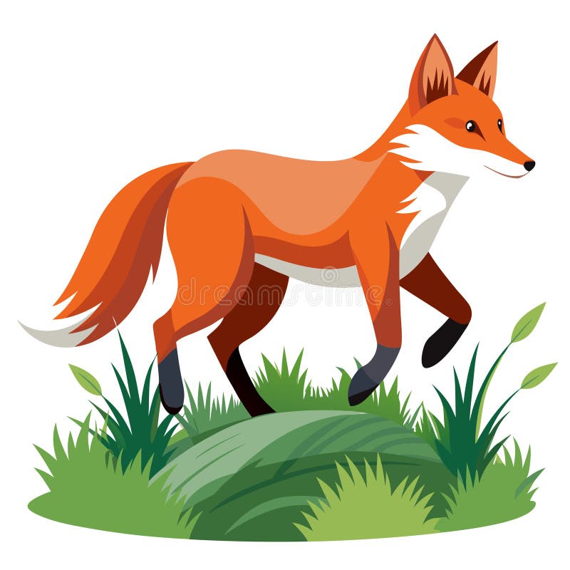 Fox in Various Poses - Vector Illustration of Different Fox Poses for ...
