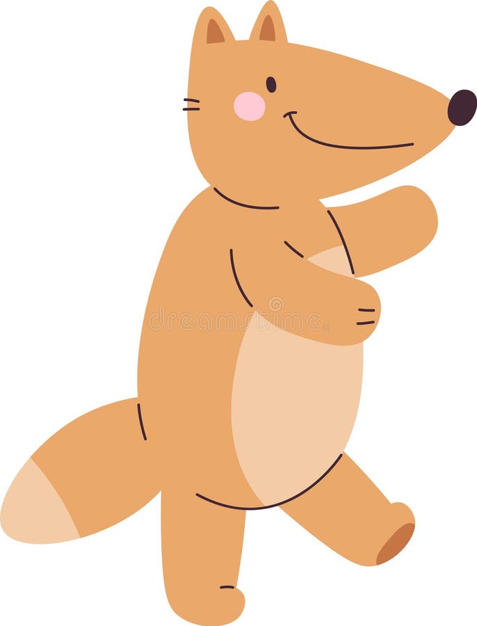 Fox Walking Animal stock vector. Illustration of mammal - 299663227