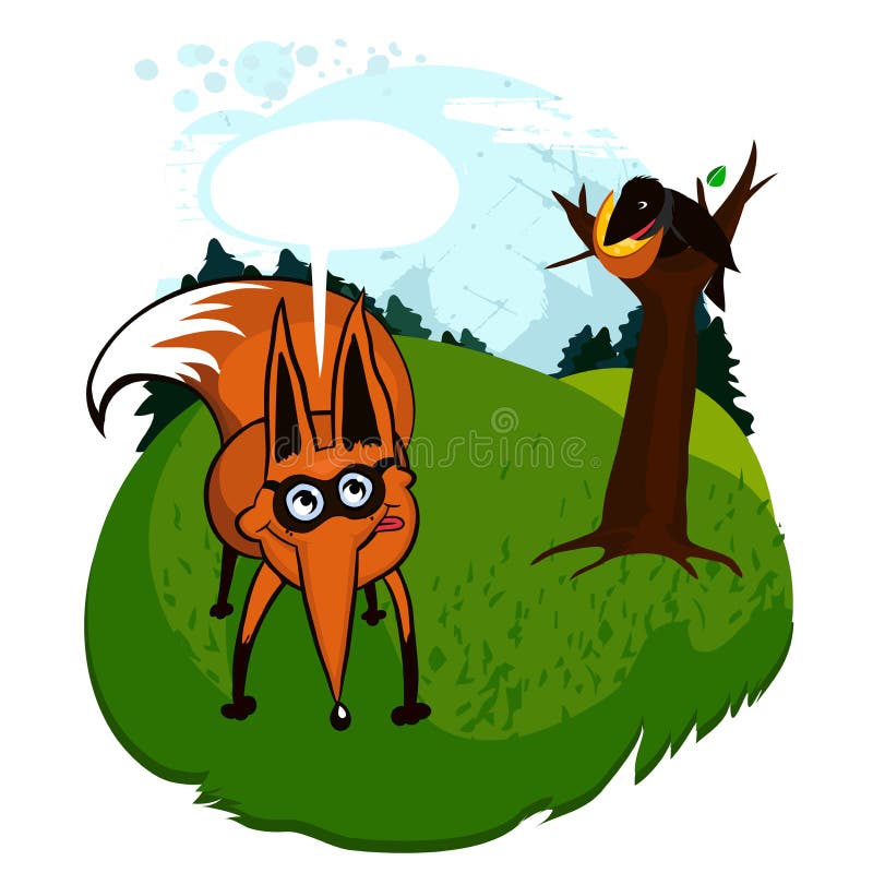 Fox Cheese Crow Stock Illustrations – 31 Fox Cheese Crow Stock ...