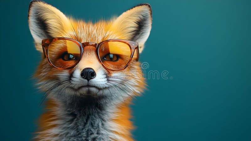 Fox Wearing Glasses - Illustration Stock Illustration - Illustration of ...