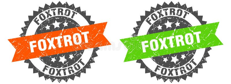 Foxtrot Band Sign. Foxtrot Grunge Stamp Set Stock Vector - Illustration ...