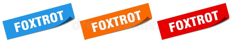 Foxtrot Banner. Foxtrot Speech Bubble Label Set. Stock Vector ...