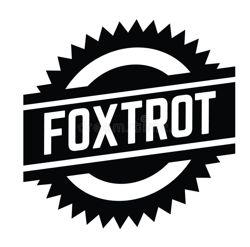 Foxtrot stamp on white stock vector. Illustration of band - 124297350