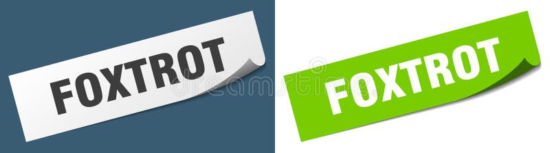 Foxtrot Sticker. Foxtrot Sign Set Stock Vector - Illustration of ...