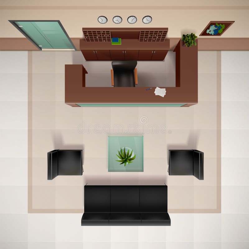 Top View Foyer Interior stock vector. Illustration of gold - 74912069