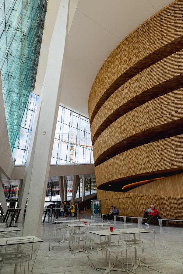 Foyer of the Oslo Opera House. Editorial Photography - Image of wall ...