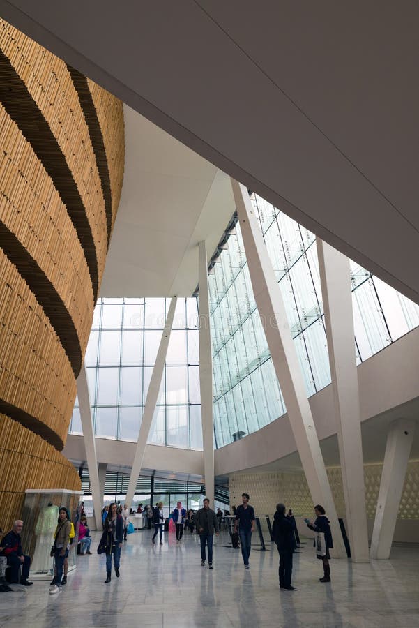 Foyer of the Oslo Opera House. Editorial Photography - Image of wall ...