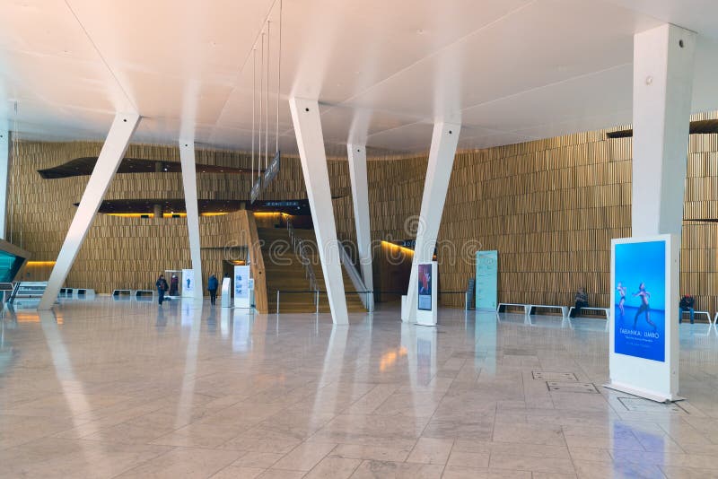 Foyer of the Oslo Opera House. Editorial Photography - Image of wall ...