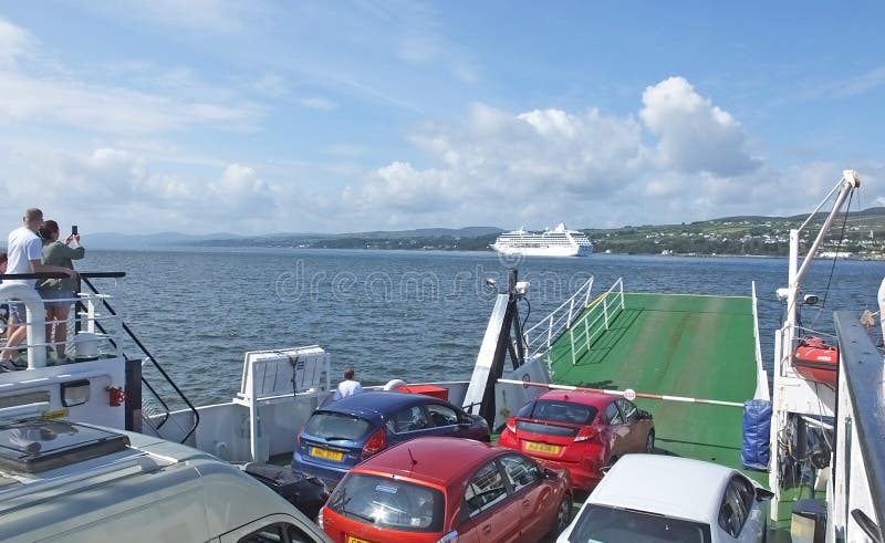 Foyle Ferry Co Londonderry Derry - Donegal Ireland Editorial Stock ...