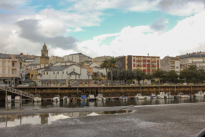 Foz, Spain 08 08 2023 : the Port of Foz in a Stormy Day Editorial Stock ...