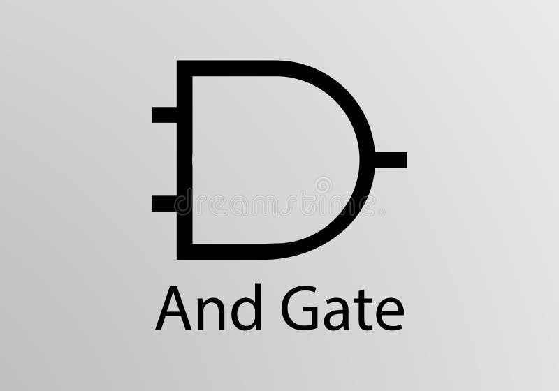 And Gate Engineering Symbol, Vector Symbol Design. Engineering Symbols ...