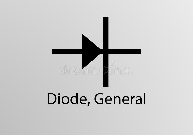 Diode General Engineering Symbol, Vector Symbol Design. Engineering ...