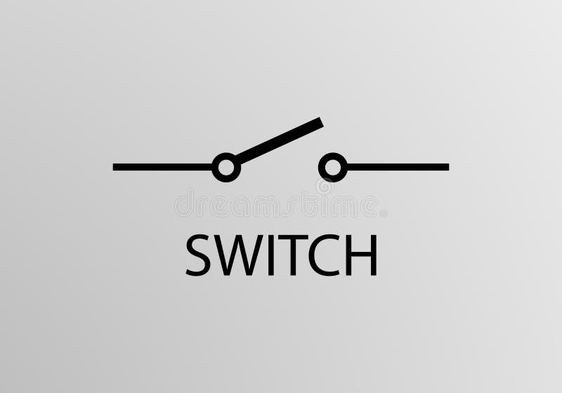 Switch Symbol, Vector Symbol Design. Engineering Symbols Stock Vector ...