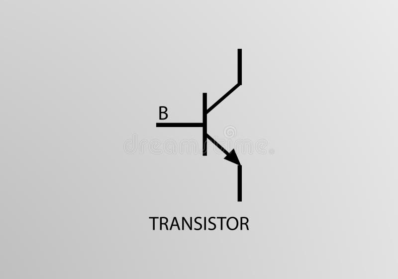 Transistor Symbol, Vector Symbol Design. Engineering Symbols Stock ...