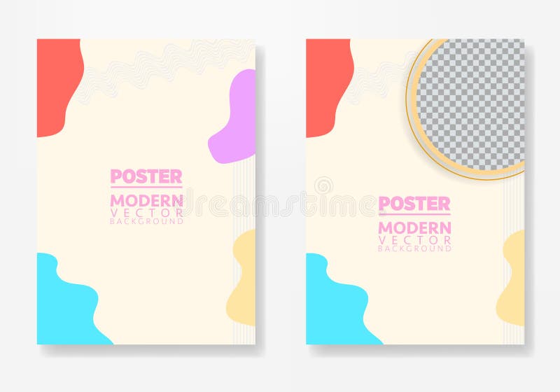 Poster Layout Design. Vector Illustration Background Template Front and ...