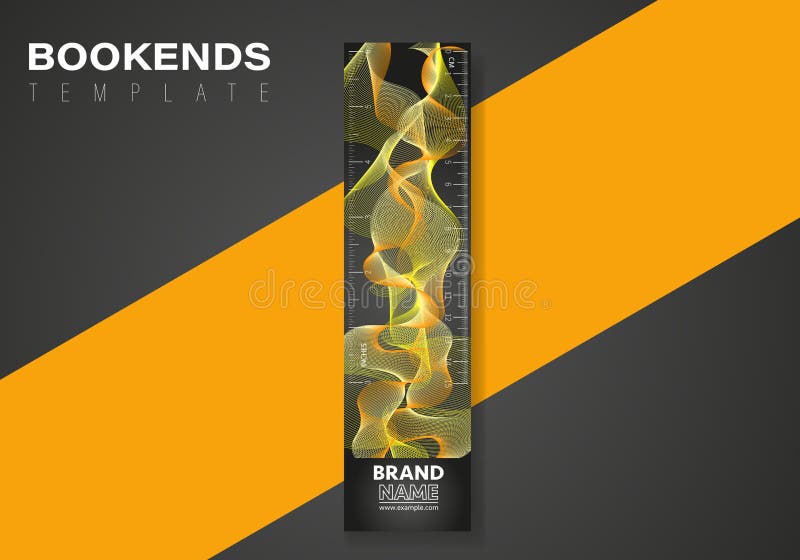 Bookend Template with Abstract Shapes. Abstract Dynamic Gradient ...