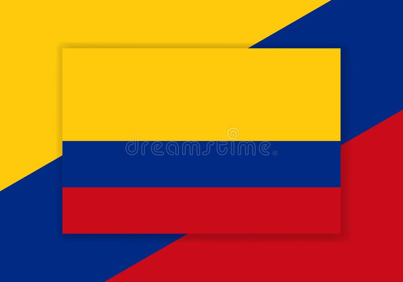 Vector Colombia Flag. Country Flag Design. Flat Vector Flag Stock ...