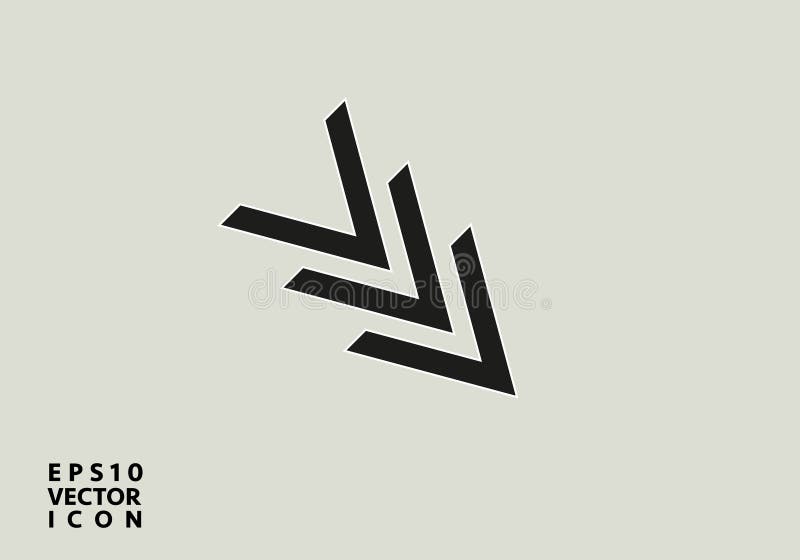 Decrease Icon. Direction Sign Stock Vector - Illustration of symbol, fold: 278202606
