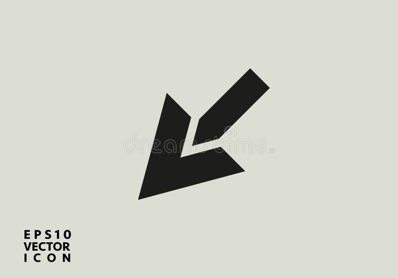 Decrease Icon. Direction Sign Stock Vector - Illustration of downgrade, website: 278202649