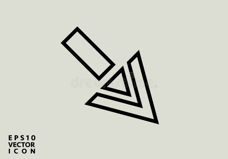 Decrease Icon. Direction Sign Stock Vector - Illustration of banner, vector: 278202811