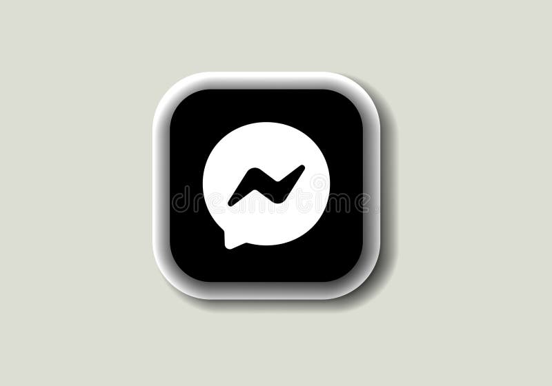 Facebook Messenger New Logo and Icon Printed on White Paper. Facebook ...