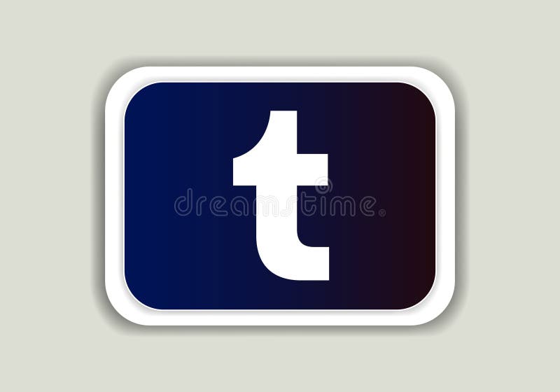 Tumblr Logo Sign Symbol Vector. Mobile Apps Online Service Icon ...