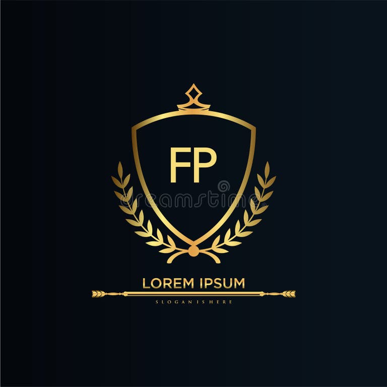 FP Letter Initial with Royal Template.elegant with Crown Logo Vector ...
