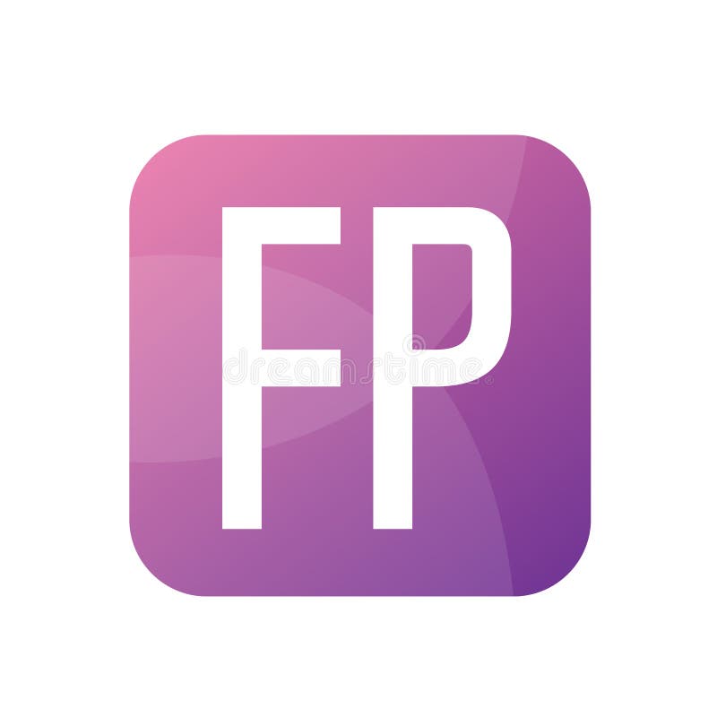 FP Letter Logo Design with Simple Style Stock Vector - Illustration of ...