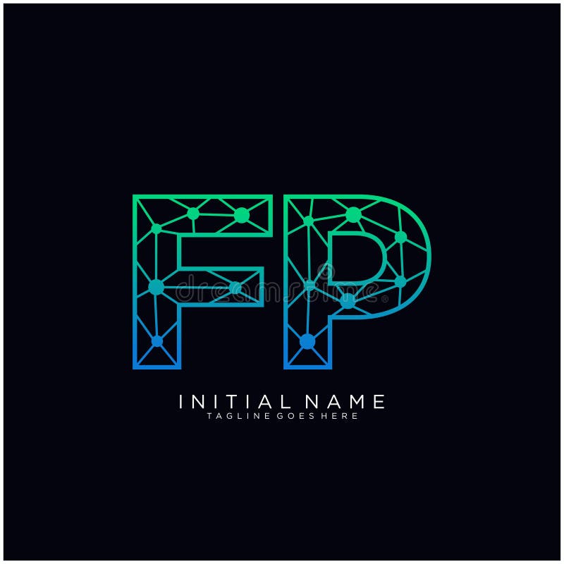FP Letter Logo Icon Design Template Elements Stock Vector ...