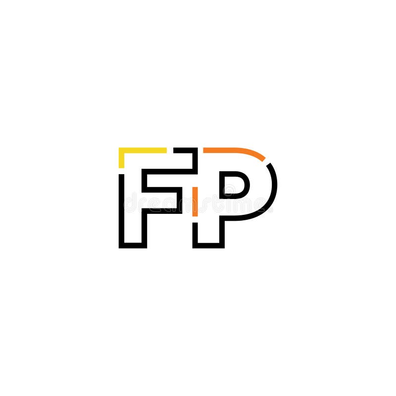 FP Letter Logo Icon Design Template Elements Stock Vector ...