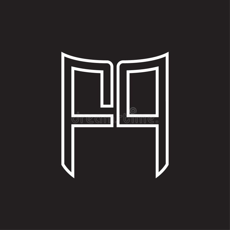 FP Logo Monogram with Ribbon Style Outline Design Template Stock Vector ...