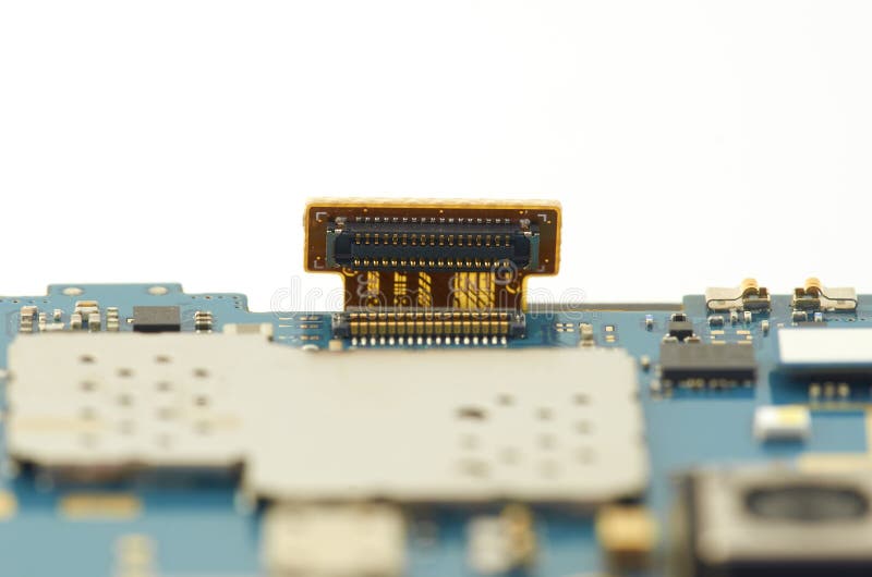FPC Connector with Camera of a Smartphone. Stock Photo - Image of ...
