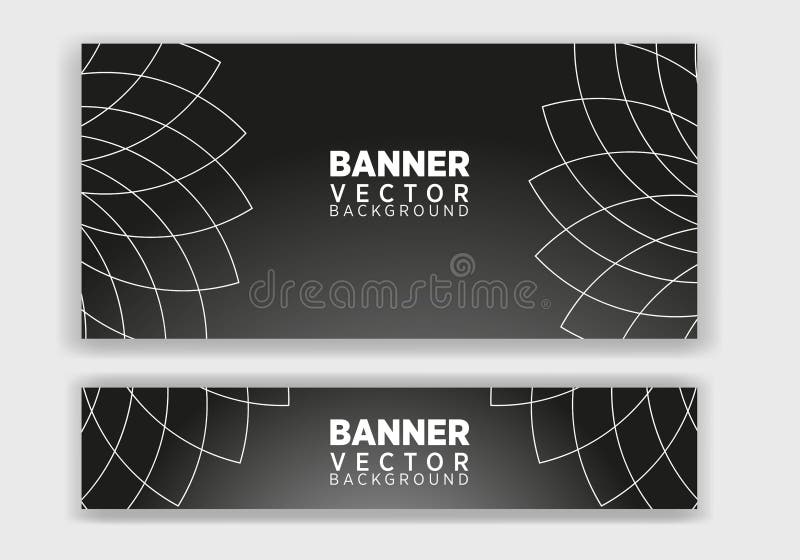 Set of Creative Web Banners of Standard Size with a Place for Text ...
