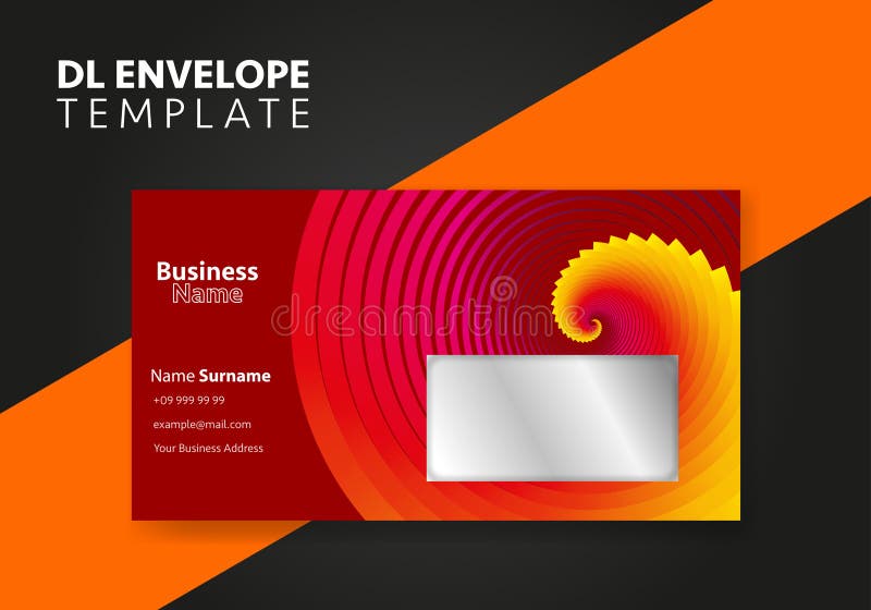 The Envelope DL Size Template. International Standard Size Stock Vector ...