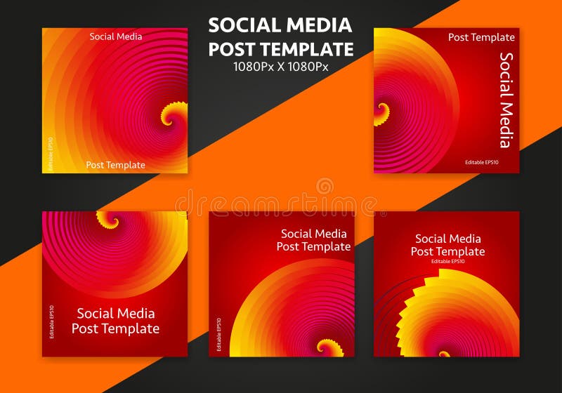 Post Template for Social Media - Editable Post Cover Design for ...