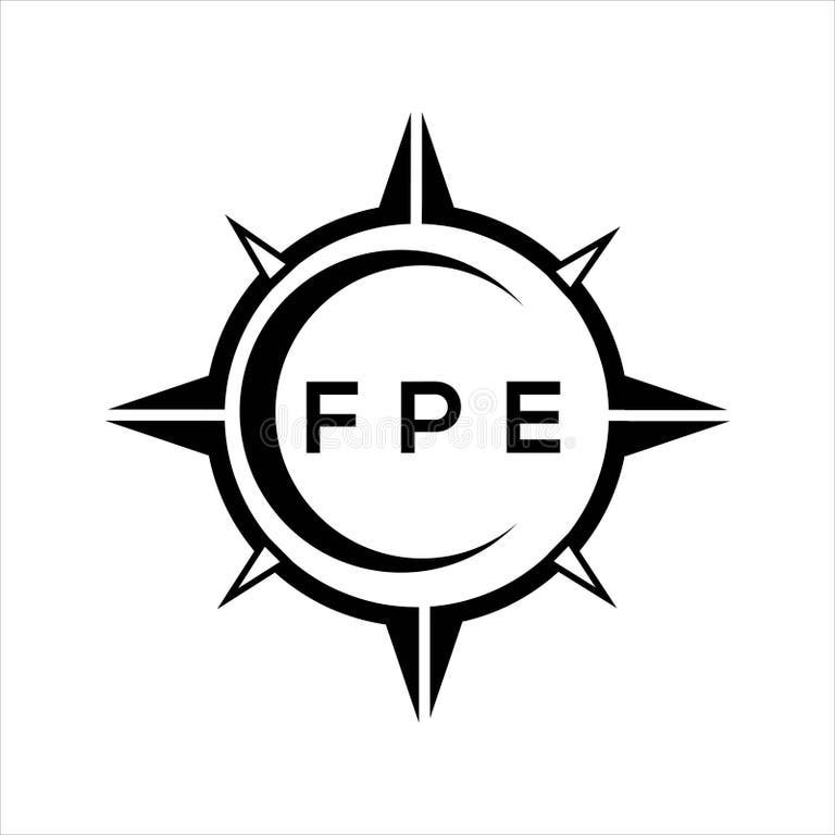 FPE Abstract Technology Circle Setting Logo Design on White Background ...
