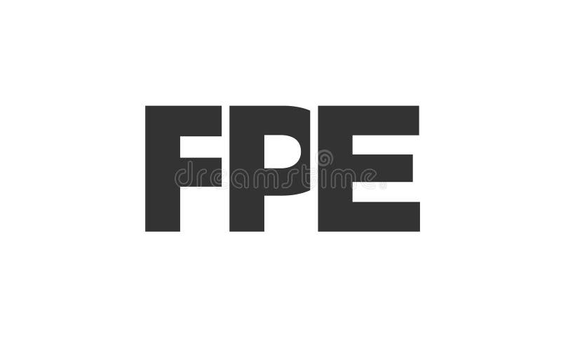 FPE Logo Design Template with Strong and Modern Bold Text. Initial ...