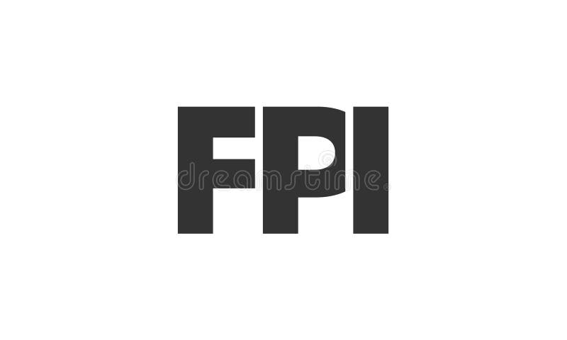 FPI Logo Design Template with Strong and Modern Bold Text. Initial ...