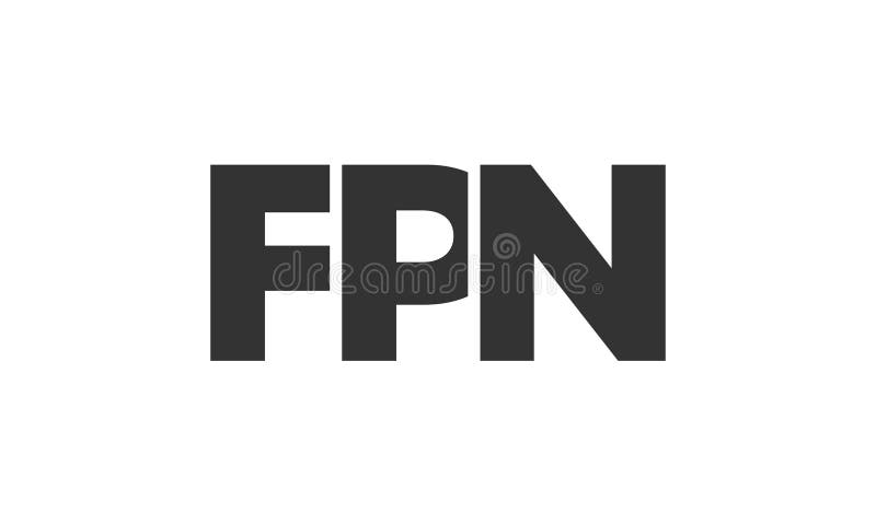 FPN Logo Design Template with Strong and Modern Bold Text. Initial ...