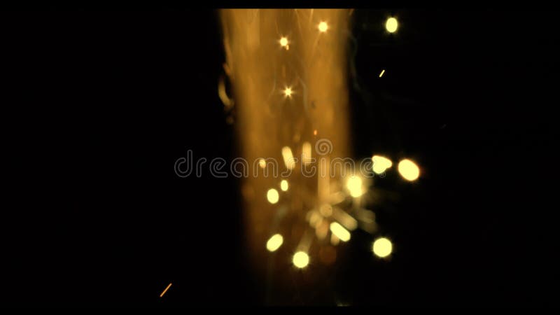 600fps Super Slowmotion Fireworks: Close Up Sparkler, Gold Stock Video ...