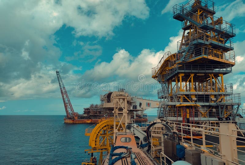 FPU Jangkrik View from Construction Vessel, Editorial Photo - Image of ...