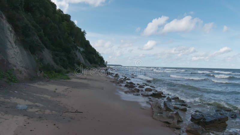 Scenic View of Wavy Ocean Washing Sandy Beach Stock Video - Video of ... Scenic View of Wavy Ocean Washing Sandy Beach Stock Video - Video of ...