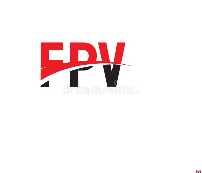 FPV Letter Initial Logo Design Vector Illustration Stock Vector ...