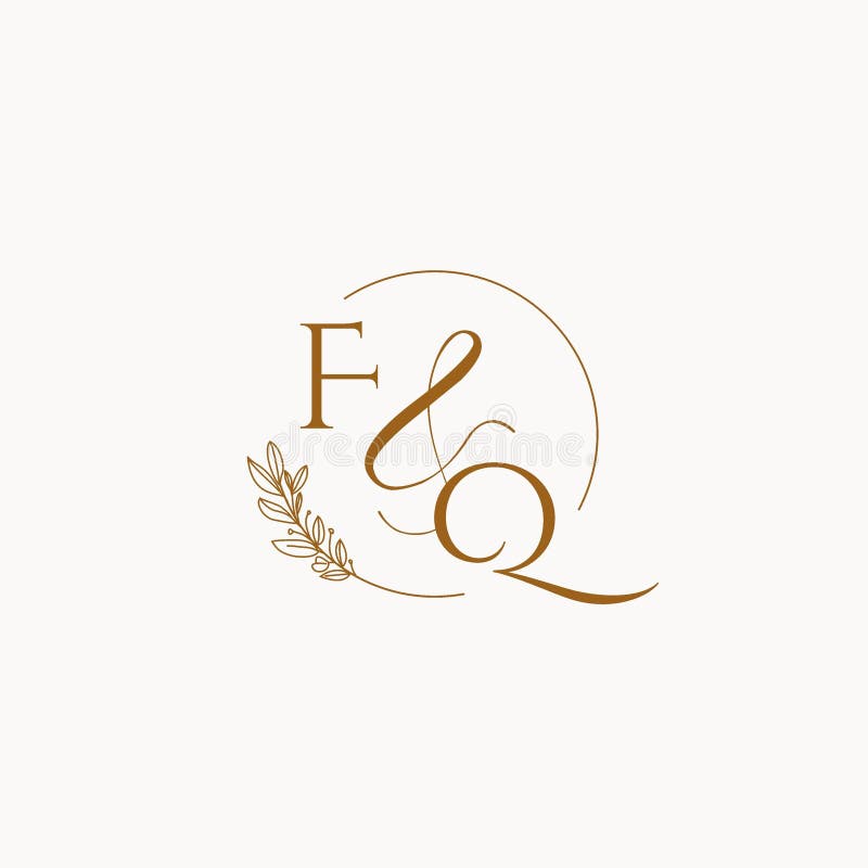 FQ Initial Wedding Monogram Logo Stock Illustration - Illustration of ...