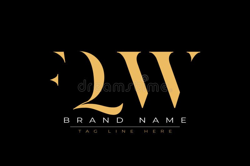 FQW Abstract Letter Logo Design Stock Vector - Illustration of modern ...