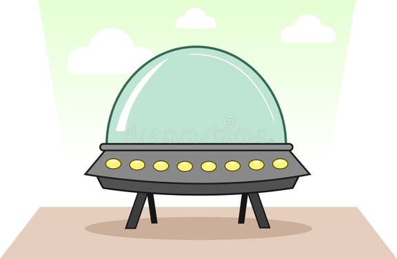 Utomjordingars Rymdskepp vektor illustrationer. Illustration av ...