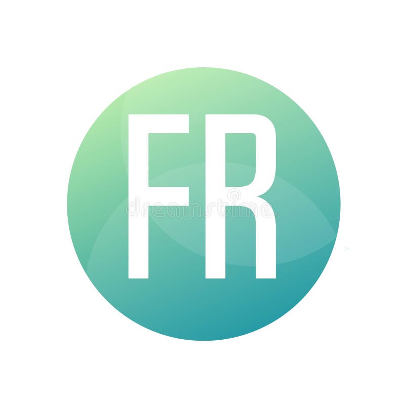 FR Letter Logo Design with Simple Style Stock Illustration ...